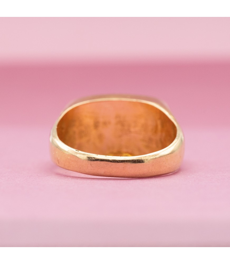 Raa - Egyptian signet ring - 18 k gold God Raa Cartouche Ring