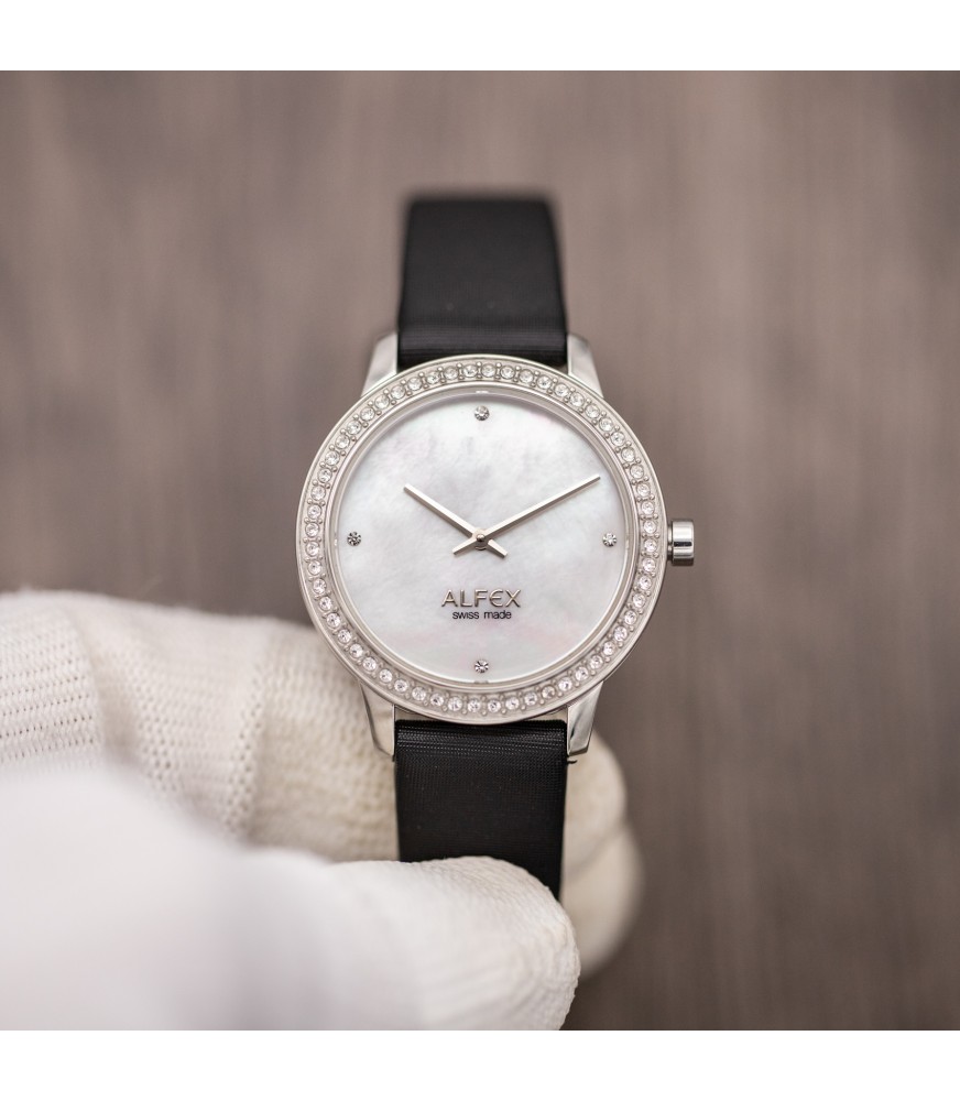 Alfex Phoebe - Ladies' Stainless Steel & Mother of Pearl Cocktail Watch - Ref. 5743