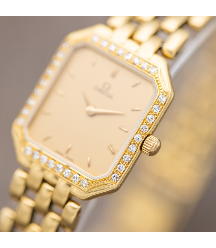 Omega Vintage 18k Yellow Gold & Diamond Ladies' Jewellery Watch - Ref ...
