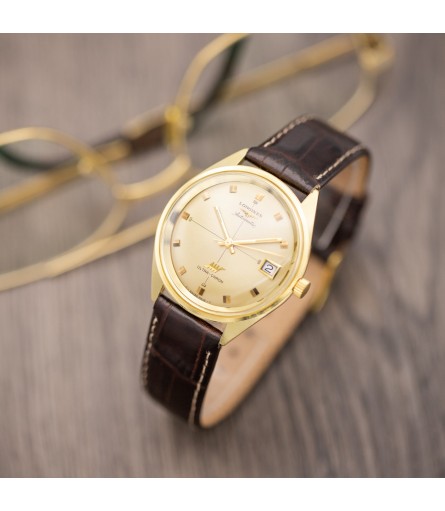 Longines Ultra Chron Automatic - Vintage Men's Solid 18k Gold Watch ...