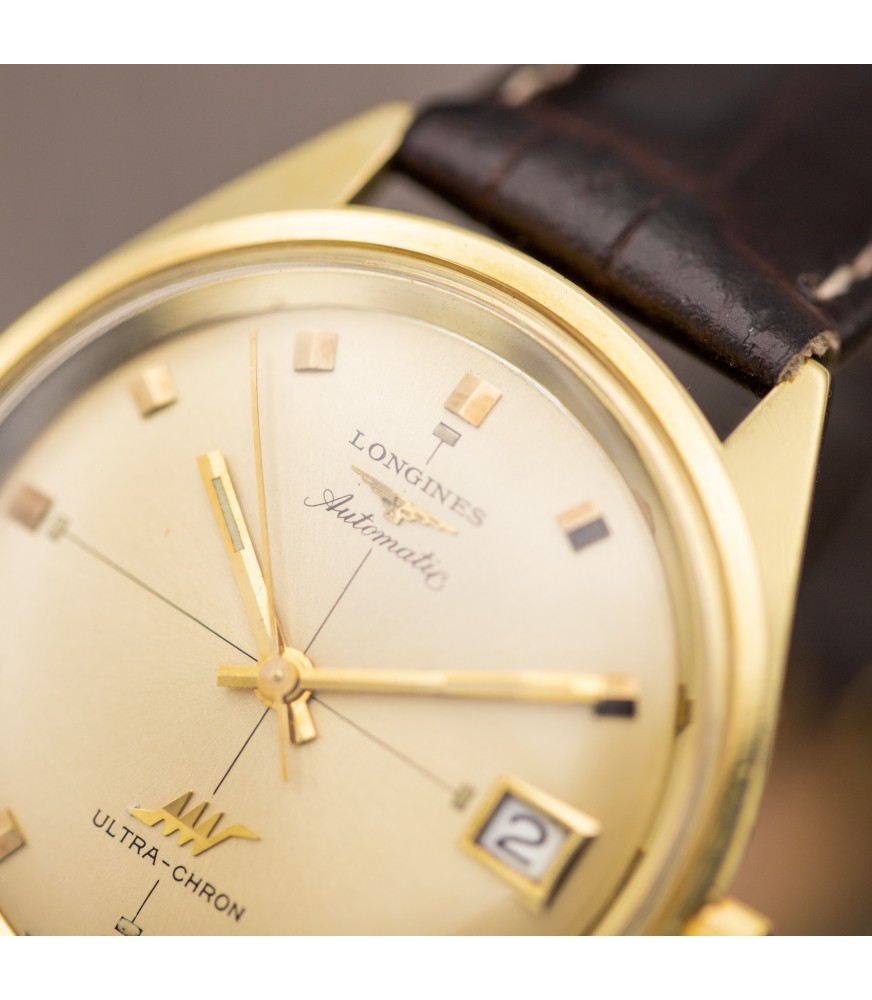 Longines Ultra Chron Automatic - Vintage Men's Solid 18k Gold Watch ...