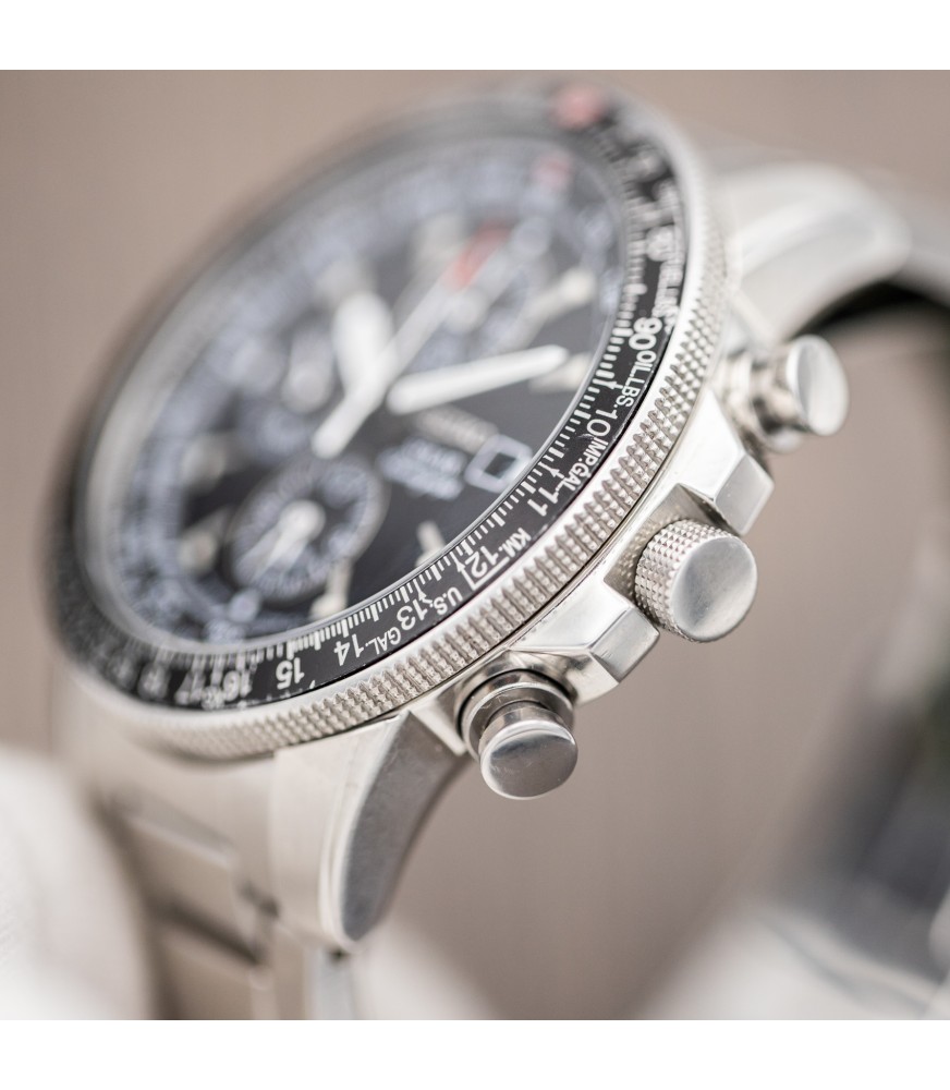 Seiko Prospex Solar Chronograph - Men's Pilot Quartz Watch - Ref. v172-0AC0