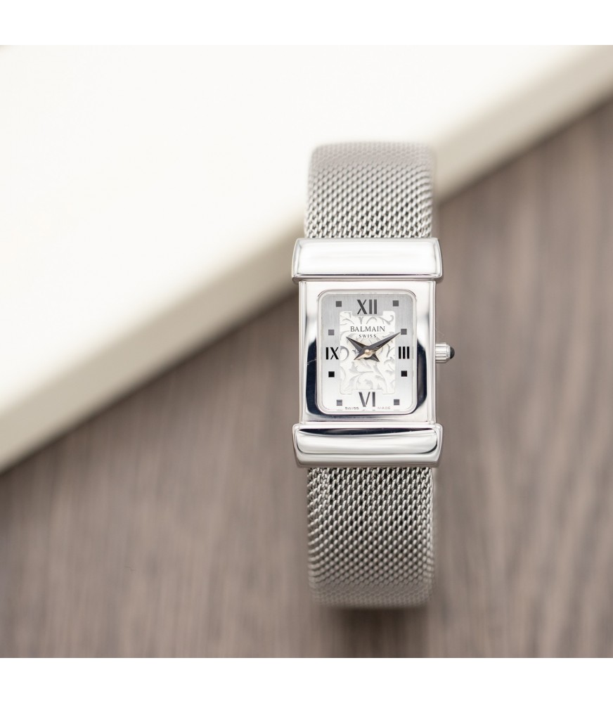 Pierre Balmain Steel Mesh Bracelet & Pink Leather Strap Included ...