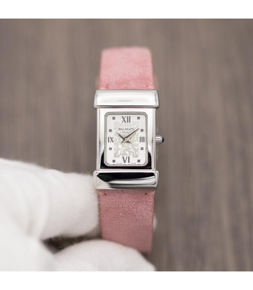 Pierre Balmain Steel Mesh Bracelet & Pink Leather Strap Included ...