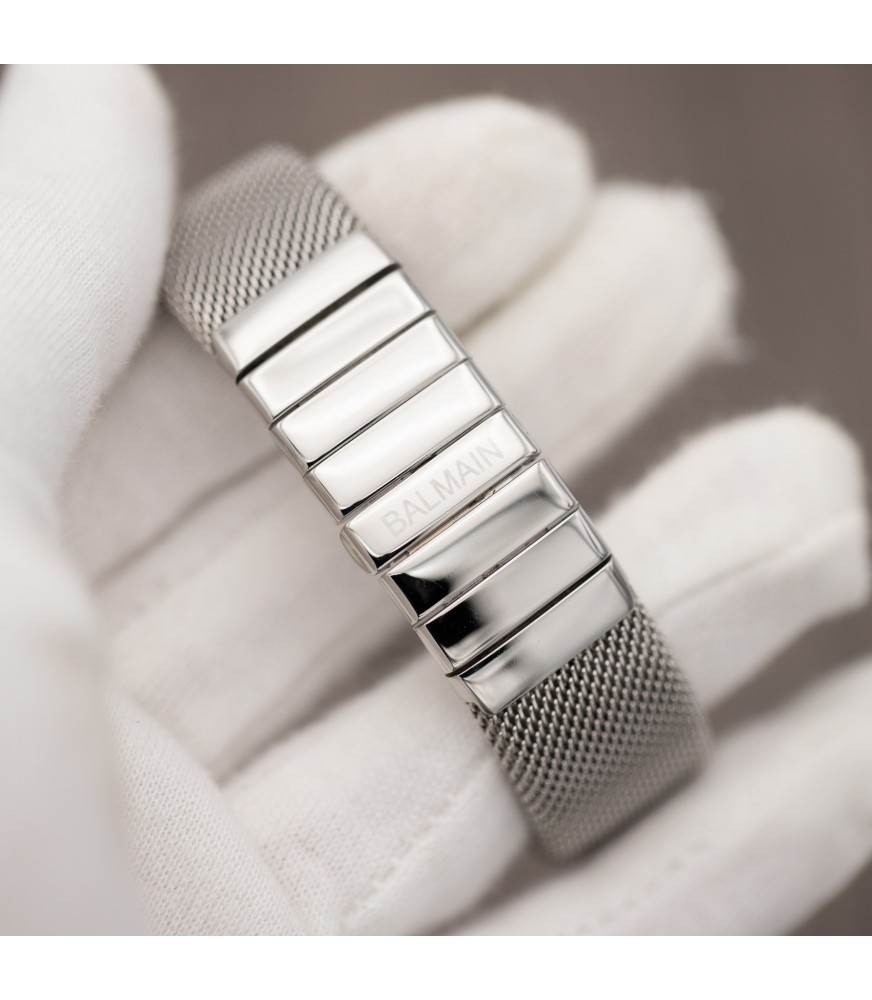 Pierre Balmain Steel Mesh Bracelet & Pink Leather Strap Included ...