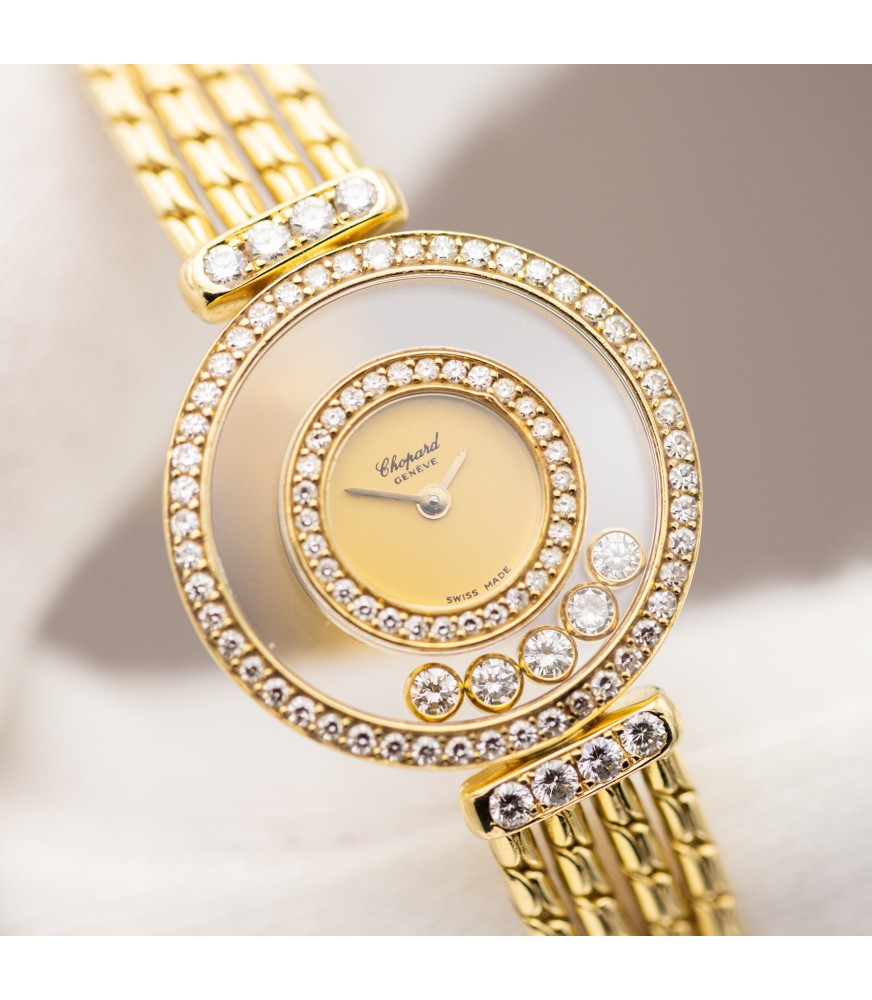 Chopard Happy Diamonds 18k Solid Yellow Gold & Floating Diamond Ladies ...