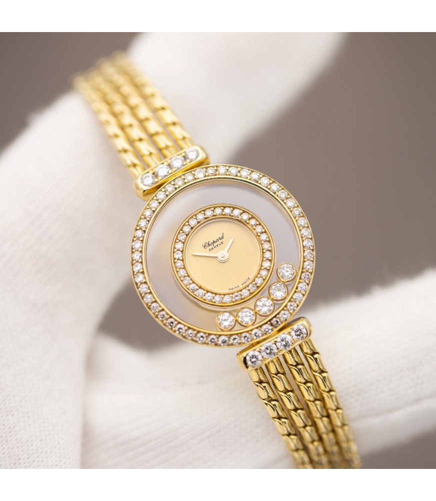 Chopard Happy Diamonds 18k Solid Yellow Gold & Floating Diamond Ladies ...