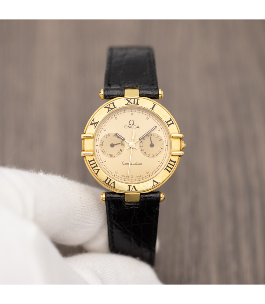 Omega Constellation Day-Date - Vintage Men's 18k Solid Gold Quartz ...