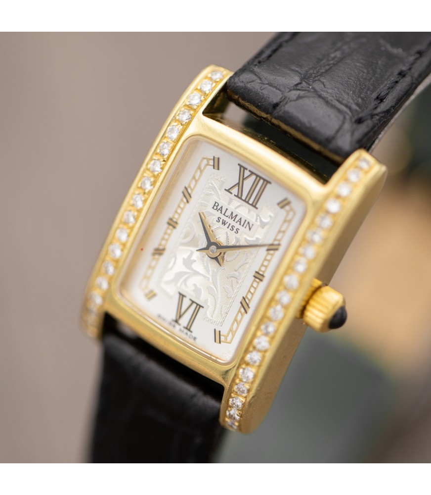 Pierre Balmain Arabesque - Vintage 18k Solid Yellow Gold and Diamond ...