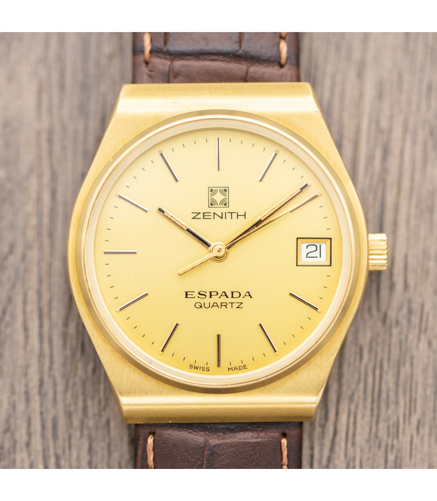 Zenith Espada Surf - Espada Quartz - Vintage Gold Plated Men's Quartz ...