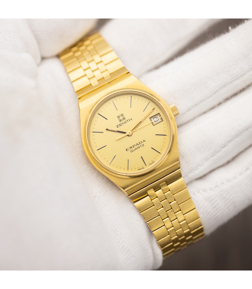 Zenith Espada Surf - Espada Quartz - Vintage Gold Plated Men's Quartz ...