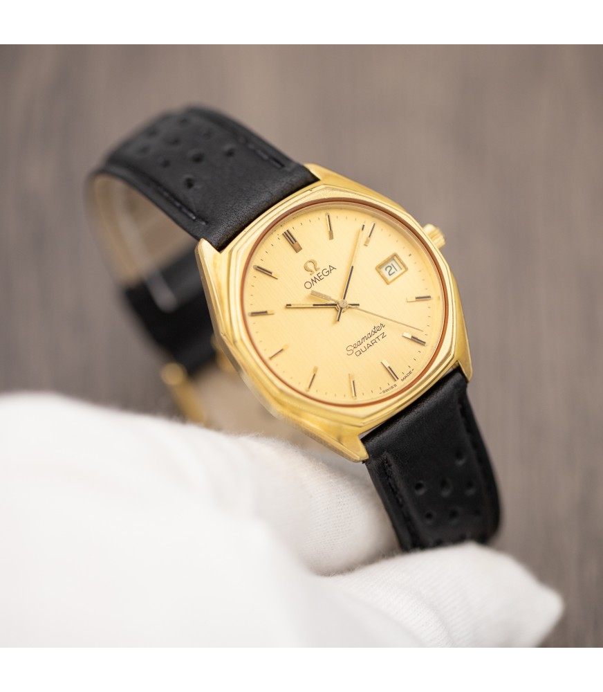 Omega Seamaster Quartz - Vintage Men's Gold Plated Quartz Watch - Ref ...
