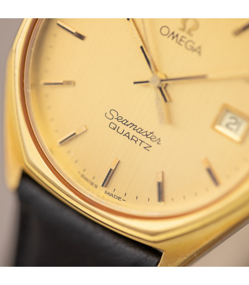 Omega Seamaster Quartz - Vintage Men's Gold Plated Quartz Watch - Ref ...