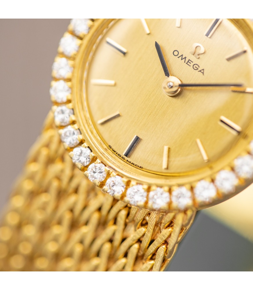 Omega Vintage Ladies' Cocktail Watch - 18k Yellow Gold and Diamonds ...
