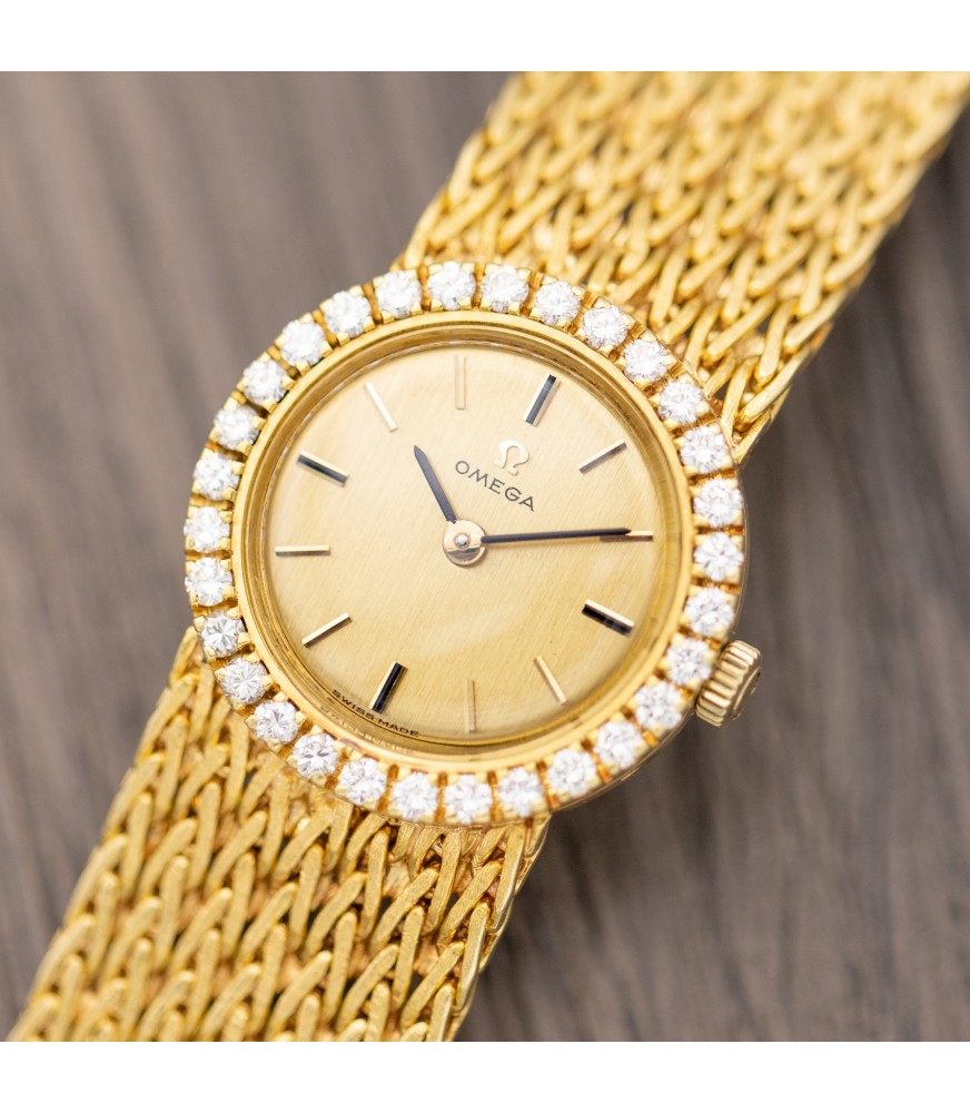 Omega Vintage Ladies' Cocktail Watch - 18k Yellow Gold and Diamonds ...