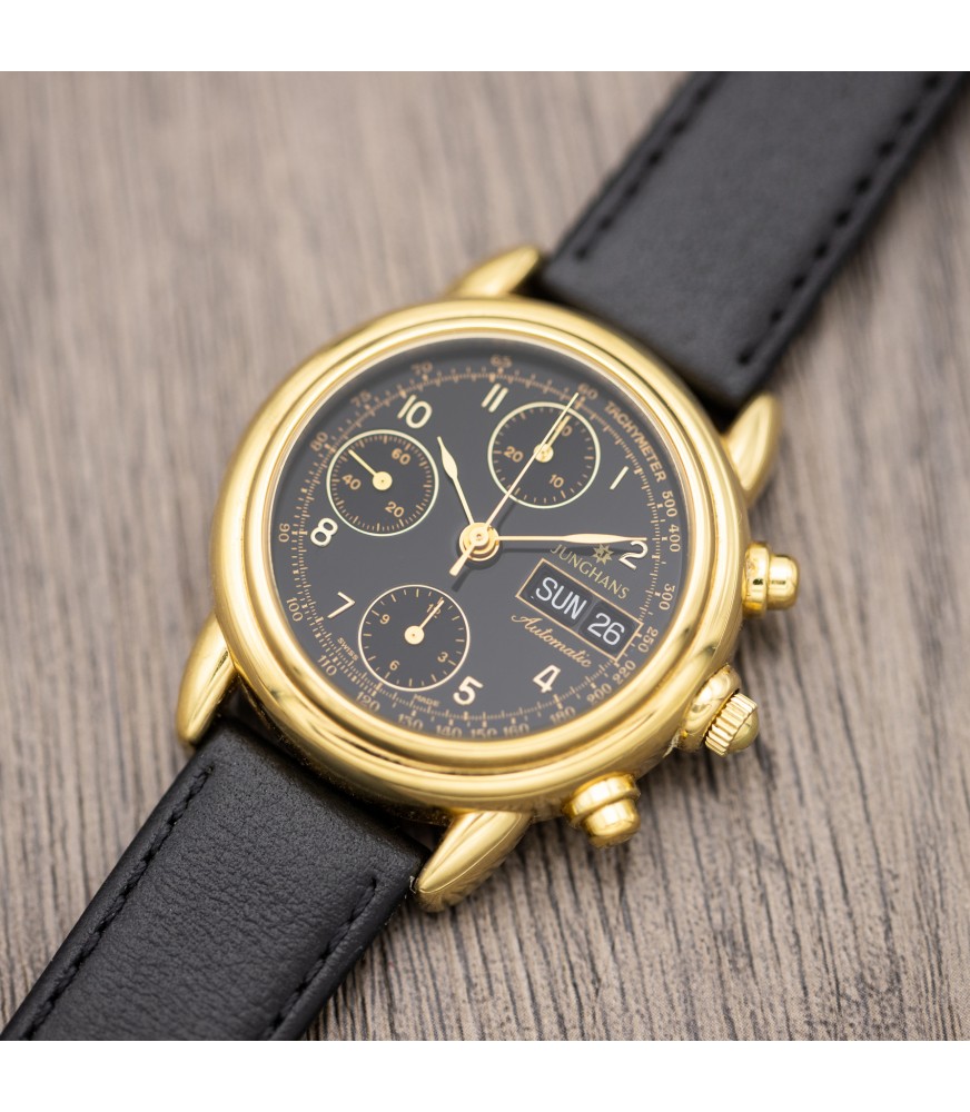 Junghans Automatic Chronograph - Rare Vintage Gold Plated Men's Watch ...