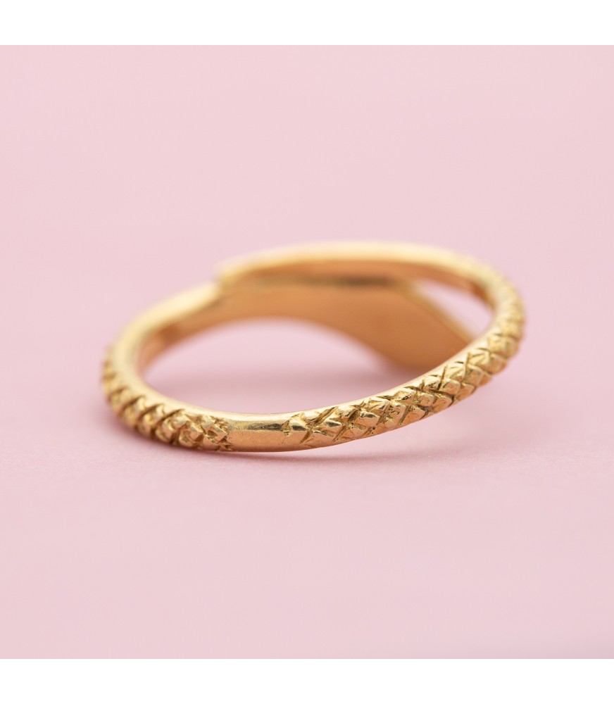 Solid 18 k gold Snake ring - Victorian symbol of eternal Love