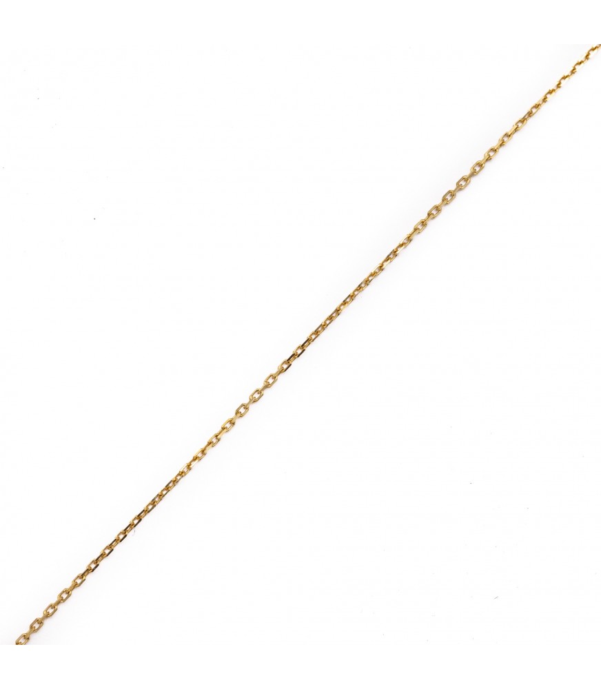 9K chain necklace - 18k closure - Very light and small 9 K solid gold