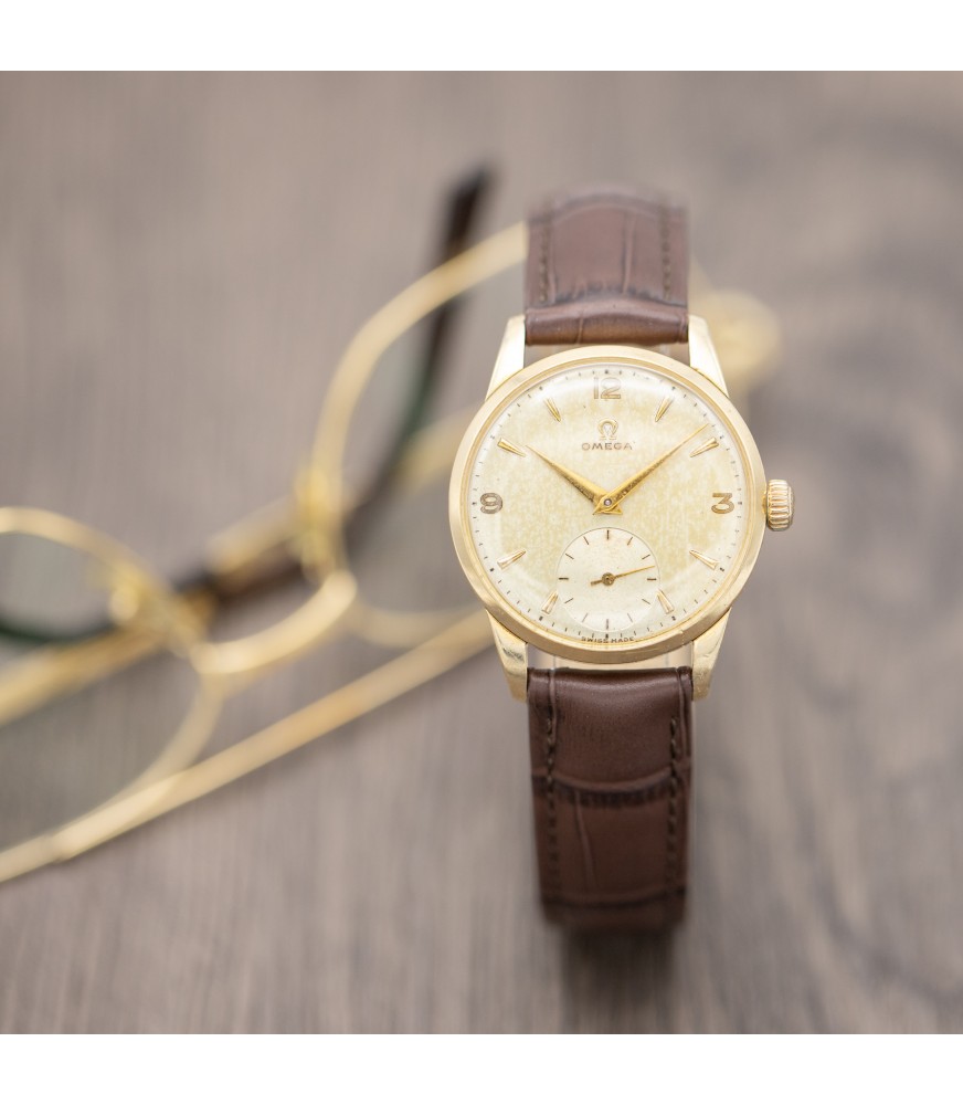 Omega Small Seconds - Vintage 1950s Manual Winding Gold Plated Dress ...