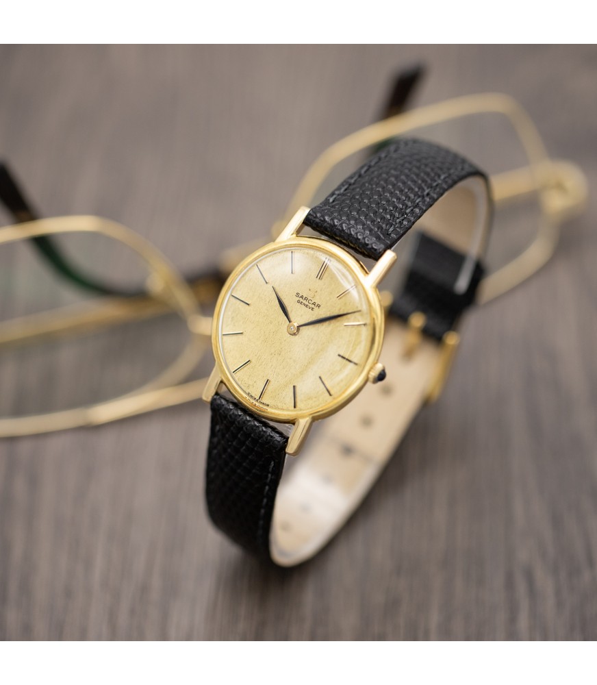 Sarcar Genève - Vintage 18k Yellow Gold Men's Dress Watch - Swiss Made ...