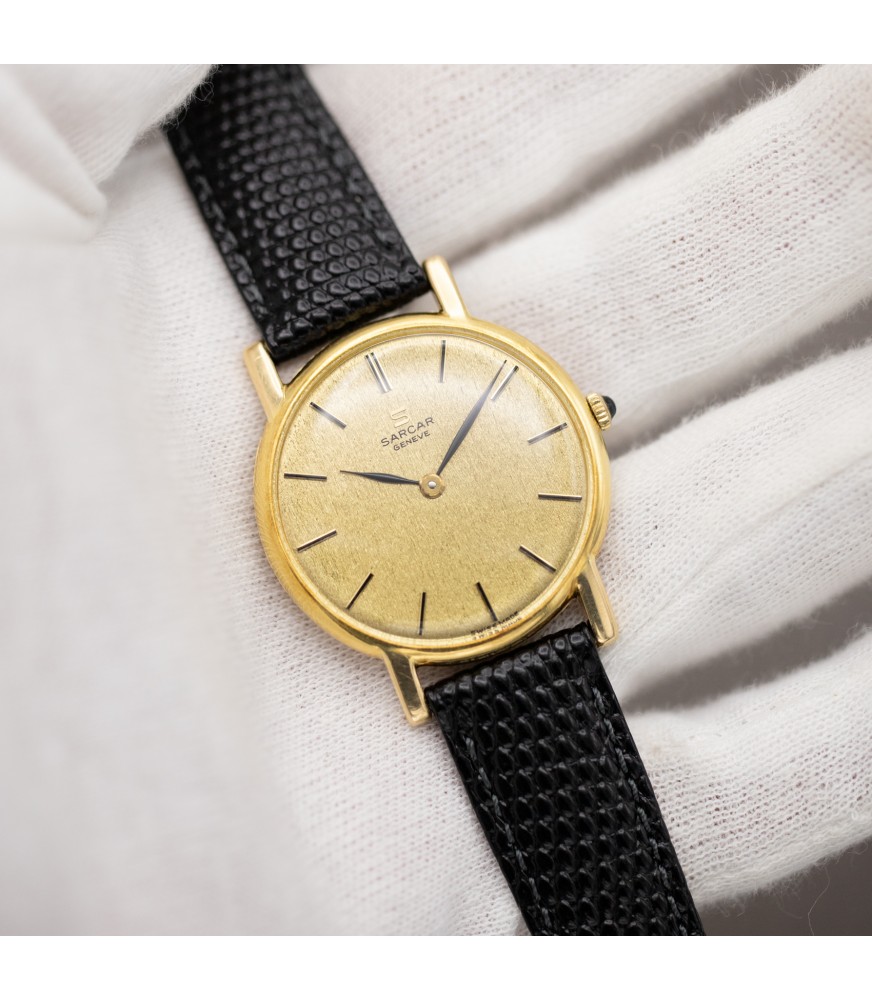 Sarcar Genève - Vintage 18k Yellow Gold Men's Dress Watch - Swiss Made ...