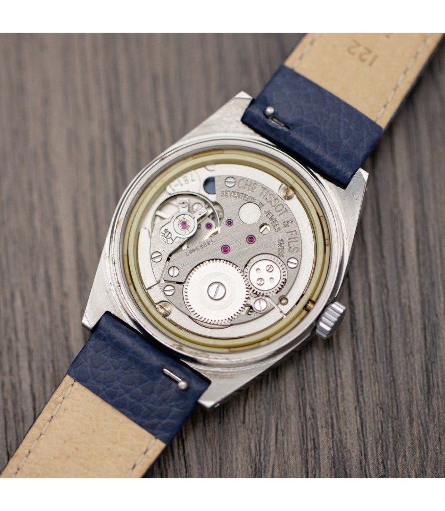 Tissot PR-516 - Vintage Manual Winding Men's Watch - Blue Crosshair ...