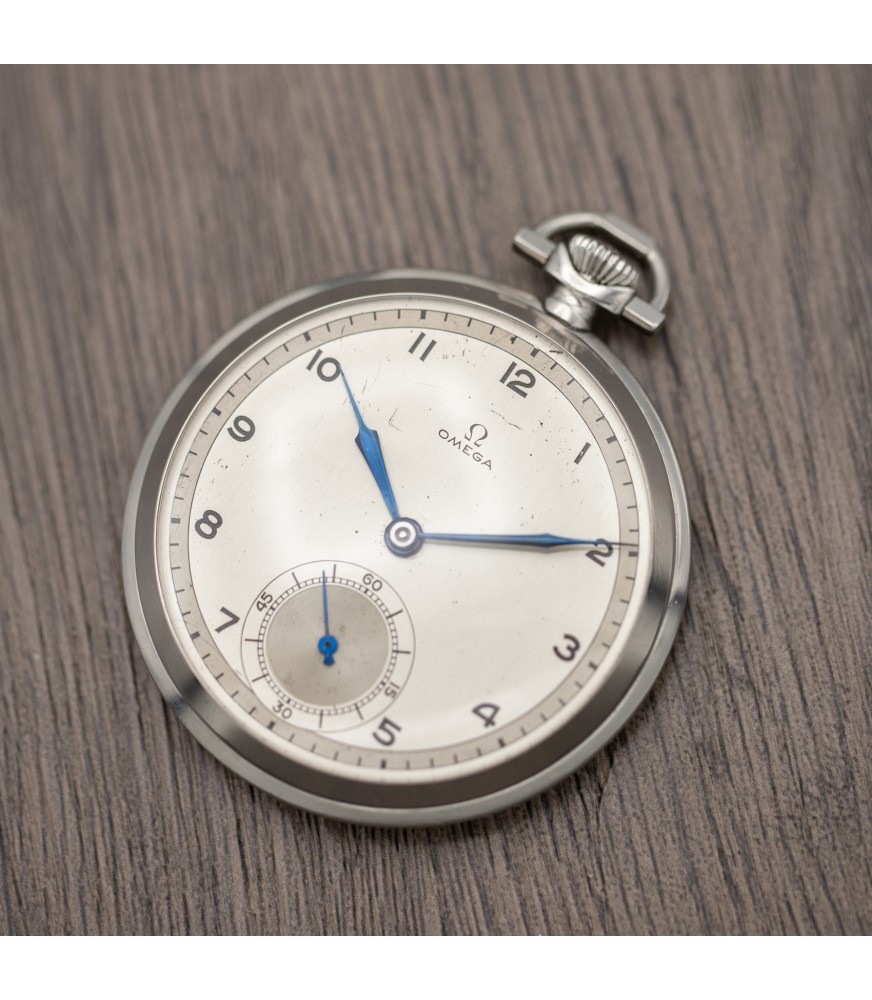 Omega 1930s Art Deco Pocket Watch - Calibre 38.5L-T1 - Staybrite Steel ...