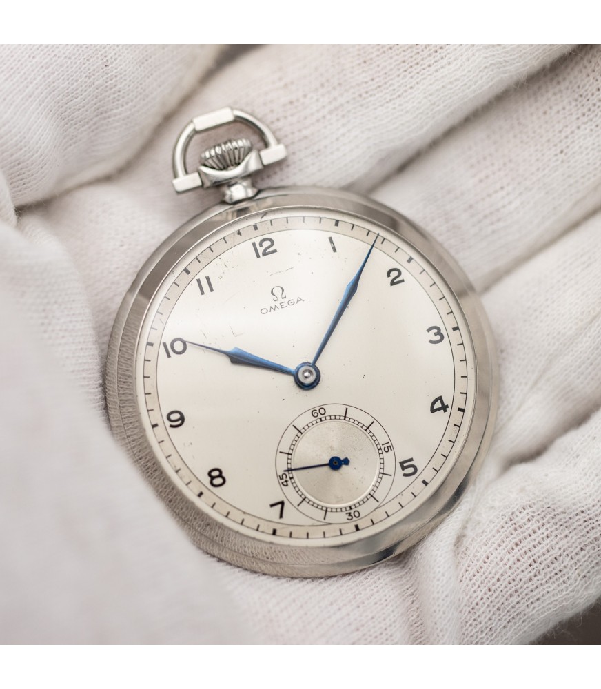 Omega 1930s Art Deco Pocket Watch - Calibre 38.5L-T1 - Staybrite Steel ...