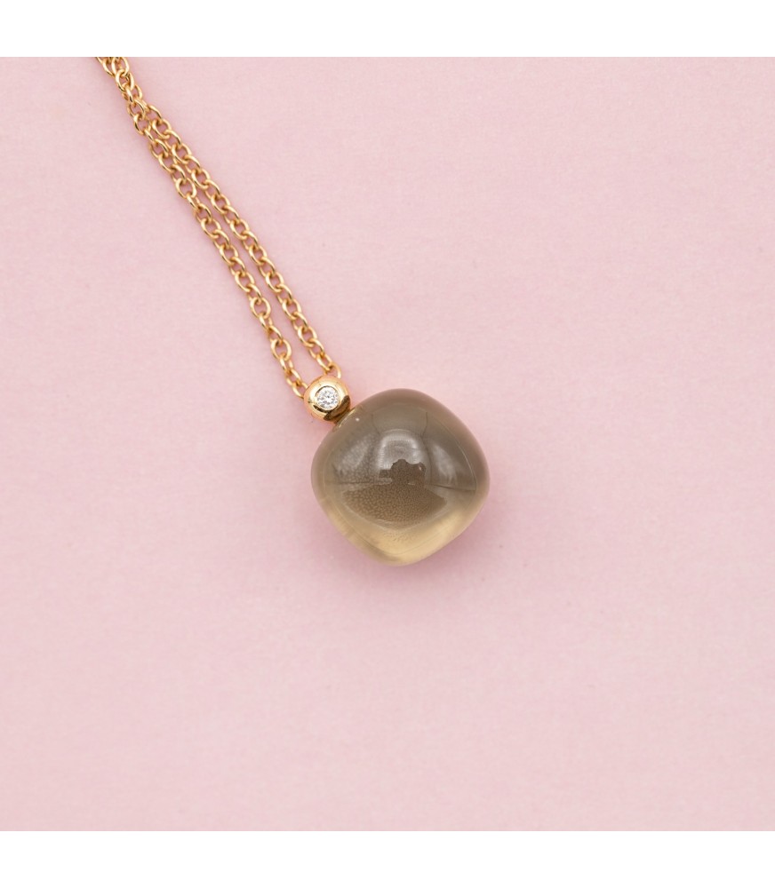 18k Bigli Necklace And Pendant Rose Gold Chain Mini Sweety Pendant