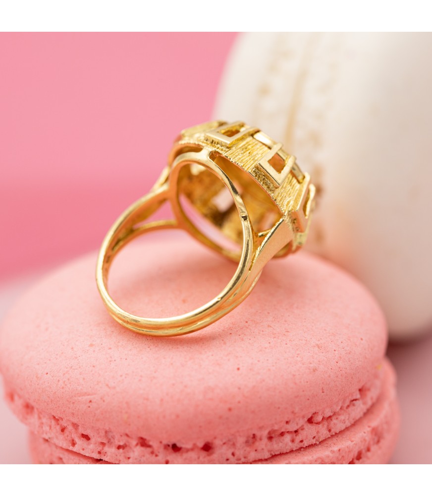 Plus qu'hier et moins que demain - Vintage gold Augis ring