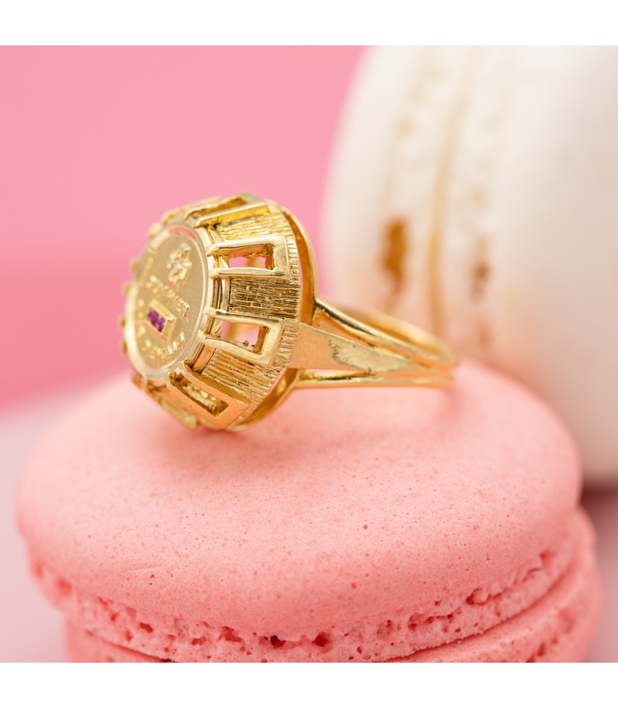 Plus qu'hier et moins que demain - Vintage gold Augis ring