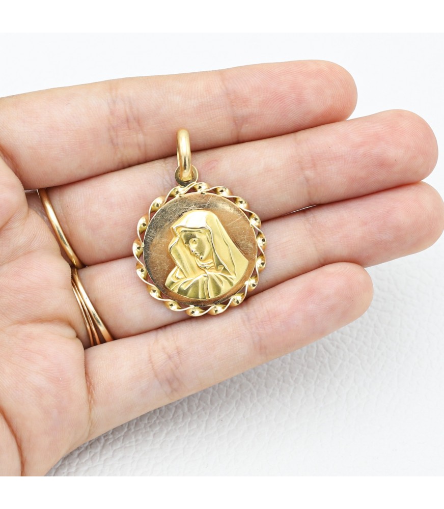 Maria - Estate Virgin Mary pendant in 18 ct yellow gold - Modonna pendant